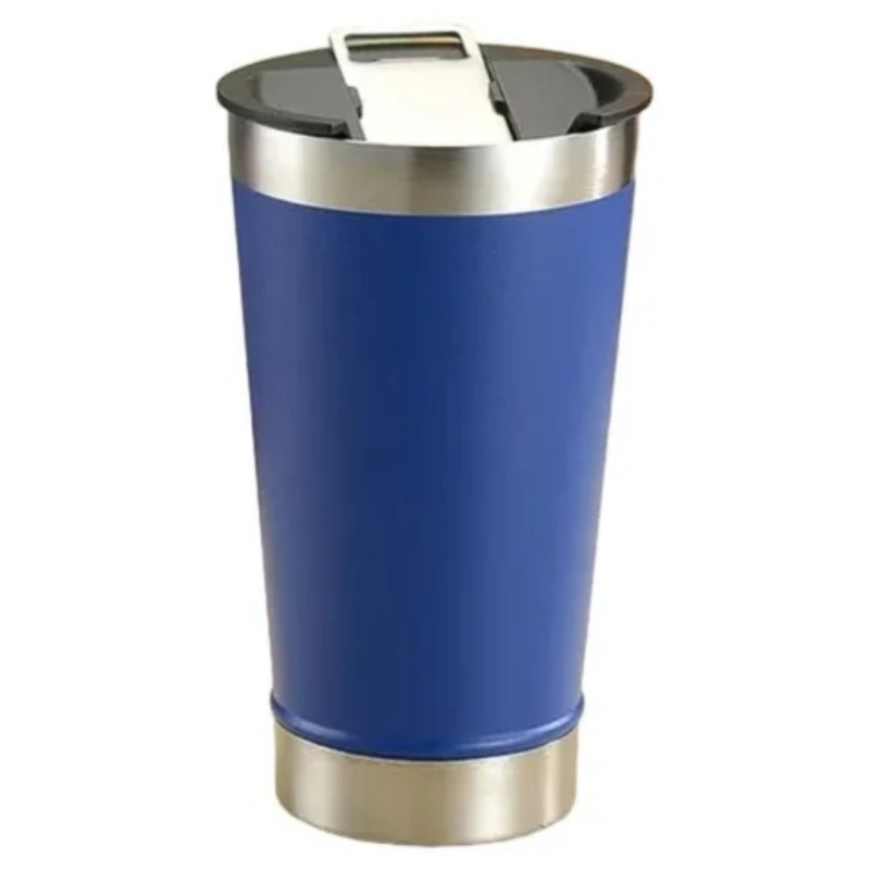 ATACADÃO DOS COPOS - COPO TERMICO TIPO STANLEY C/ TAMPA AZUL ESCURO 475ML